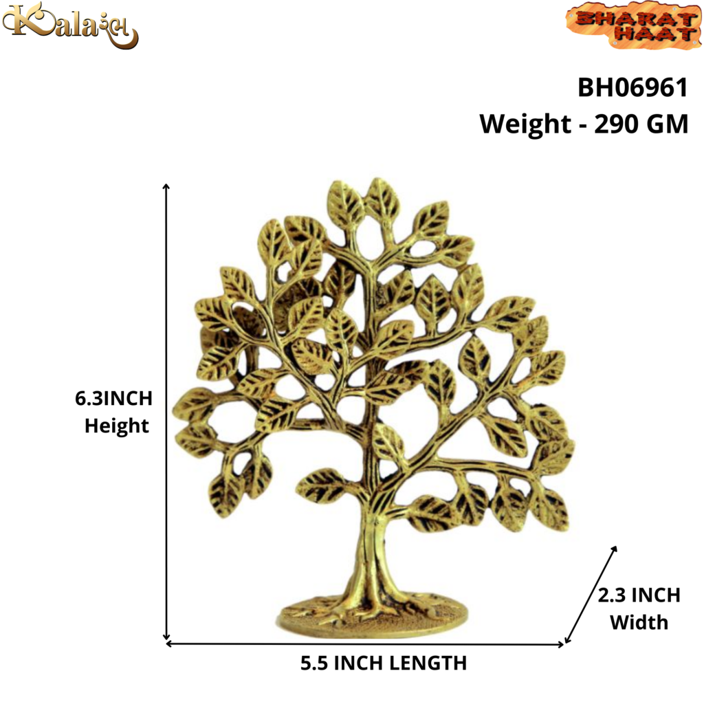 Buy Kalpavriksha Small Brass Tree Collectible Handicraft Art BY ...