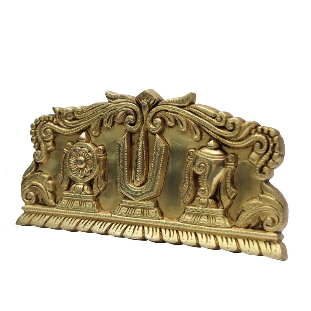 Buy Wall Hanging Padma Chakra Brass Namah Three Symbol Handicraft ...