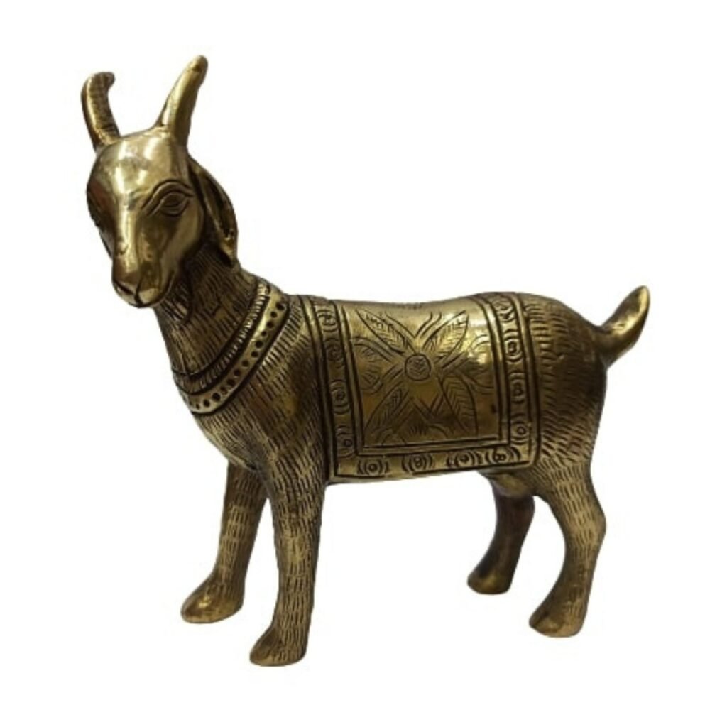 Buy Goat Brass (Meldi Mata Vahan) Medium statue Handicraft Art By ...