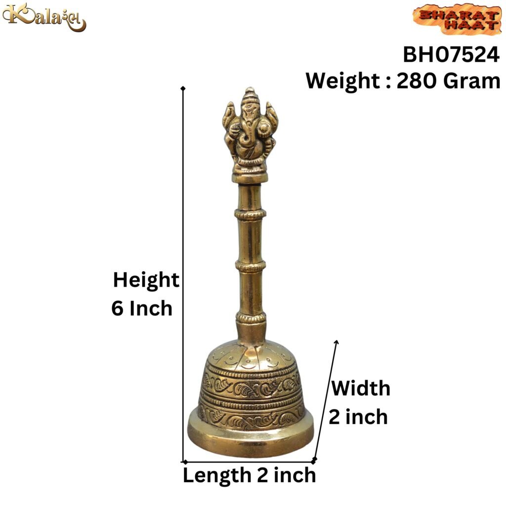 Buy Ghanti Bell Brass Of Temple For Decor Pooja Room By BHARATHAAT ...