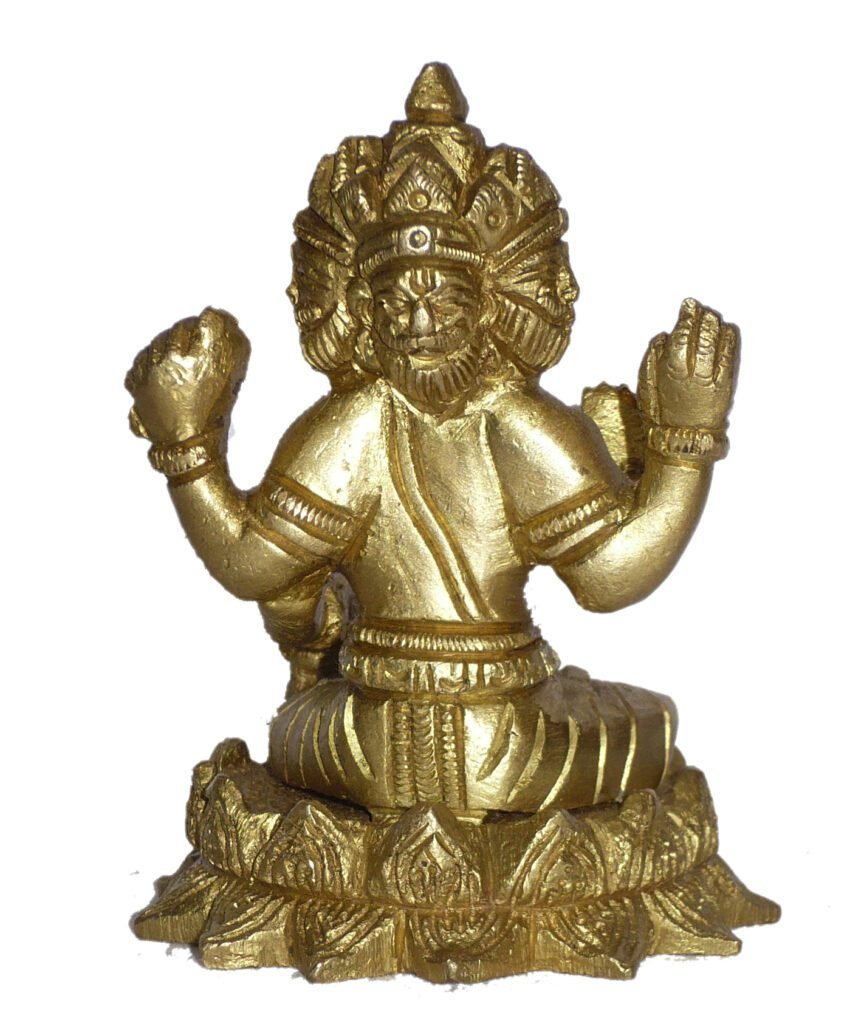 Buy Brahma Idol Medium Brass For Collectible Handicraft Art By ...