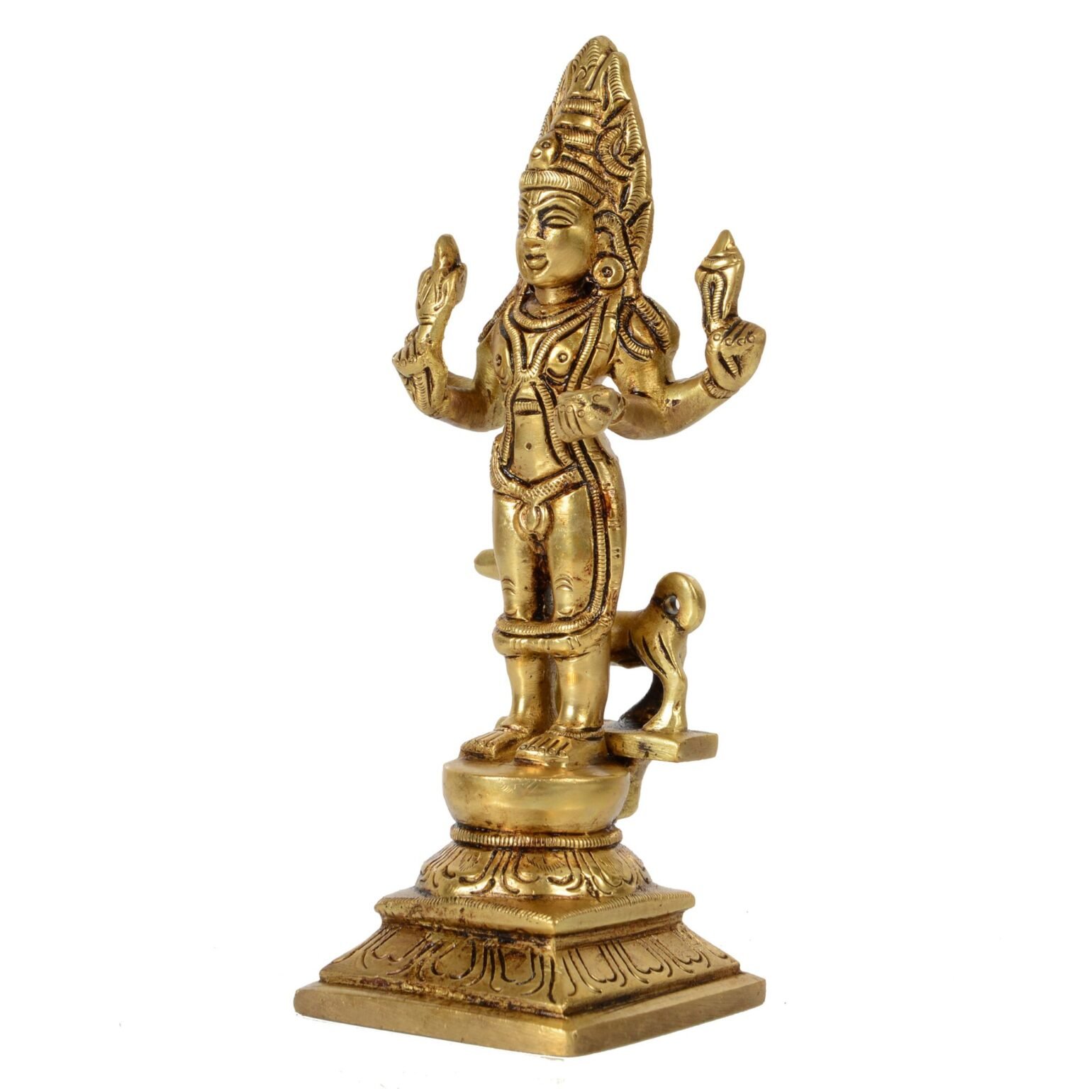 Buy Kaal Bhairav God Idol Brass For Collectible Handicraft Art By ...