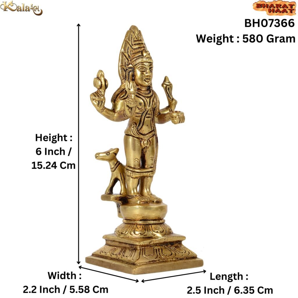 Buy Kaal Bhairav God Idol Brass For Collectible Handicraft Art By ...