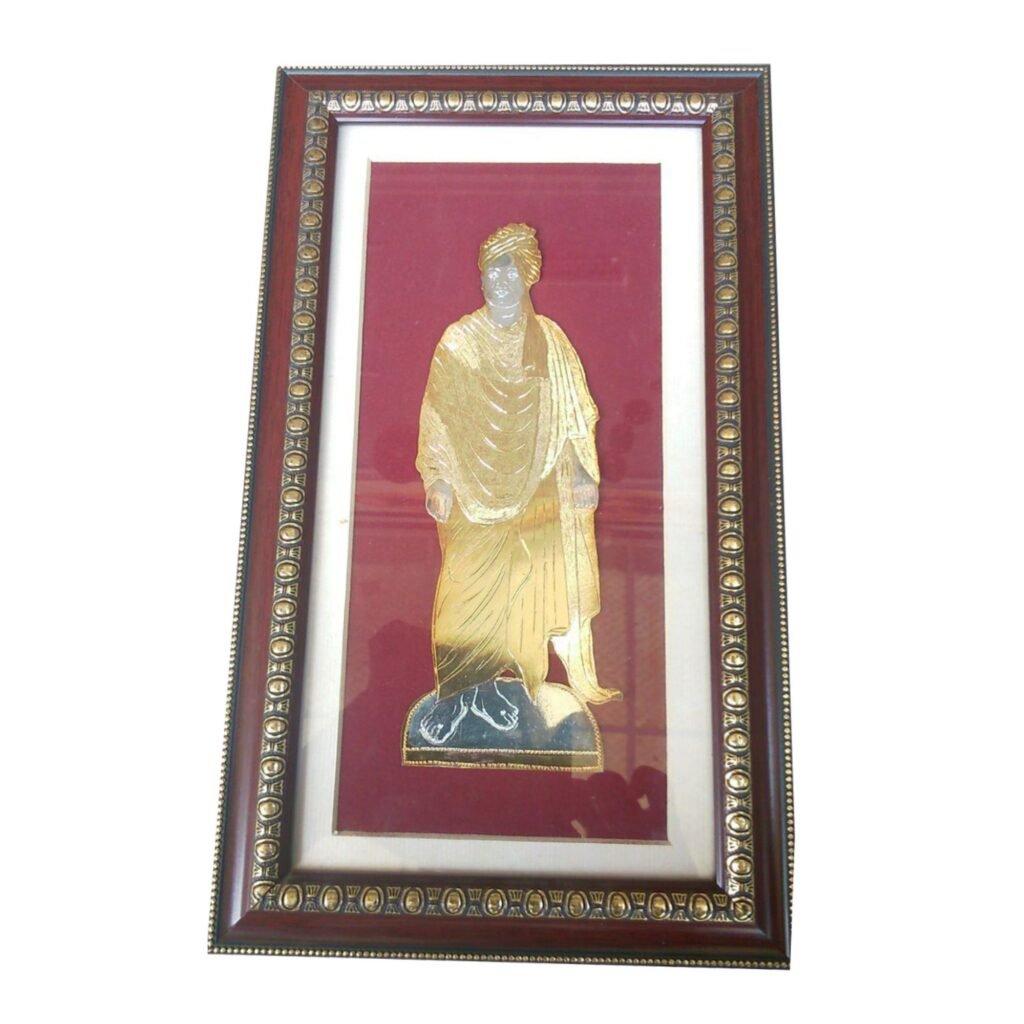 Buy Fiber & Glass Swami Vivekananda Photo Frame Brass For Collectible ...
