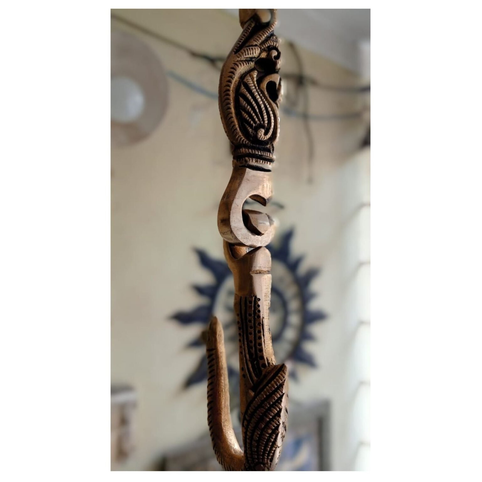 Buy Brass Peacock Design Zula Chain Design for Home Heavy Chain ...