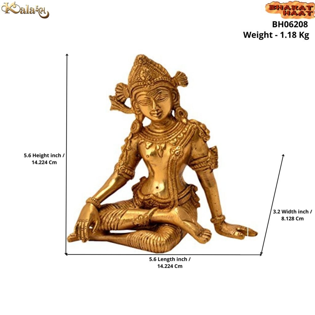 Buy Decorative Statue Of Indra Dev Brass For Collectible Handicraft Art ...