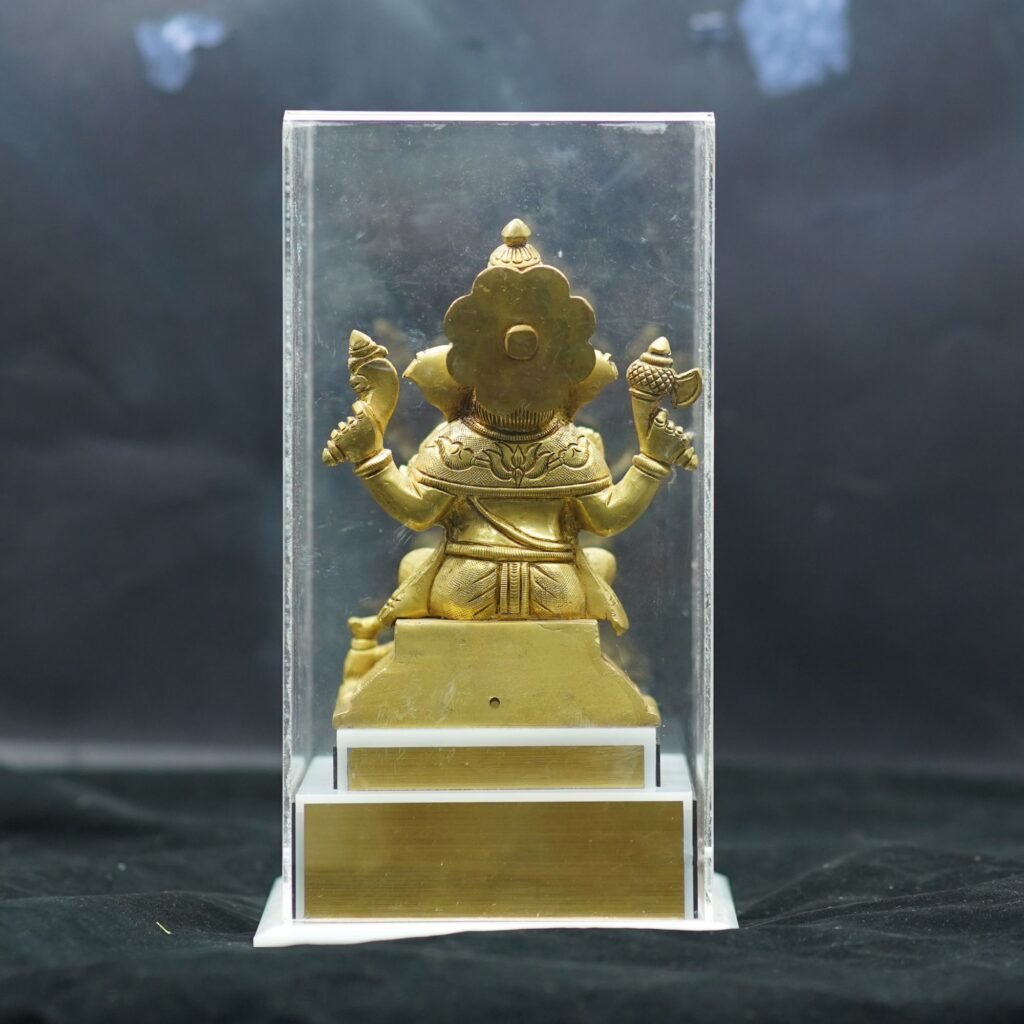 Buy Brass Ganesha Memento with wooden Base & 7 Acrylic Box For ...