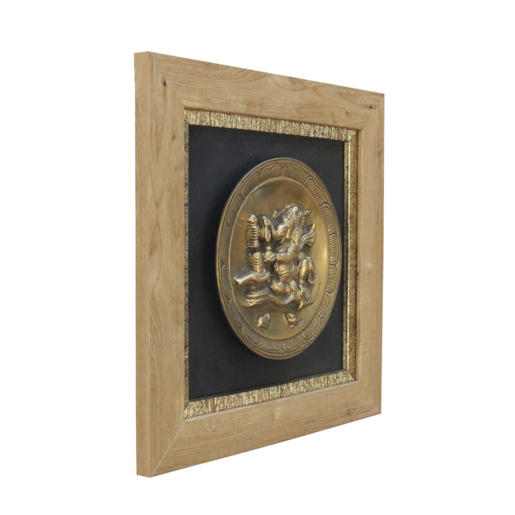 Buy Shivling Pooja Ganesha Frame Brass & Resin For Handicraft Art By ...