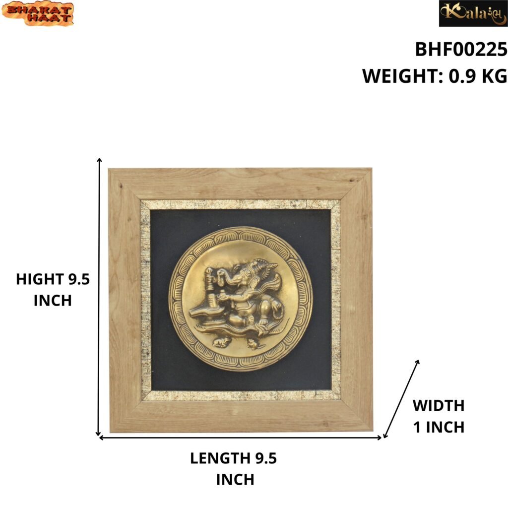 Buy Shivling Pooja Ganesha Frame Brass & Resin For Handicraft Art By ...