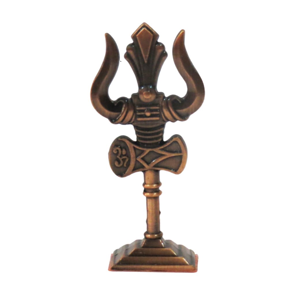 Buy White Metal Trishul Idol for Décor Home and Car Dashboard 2.8″ Inch ...