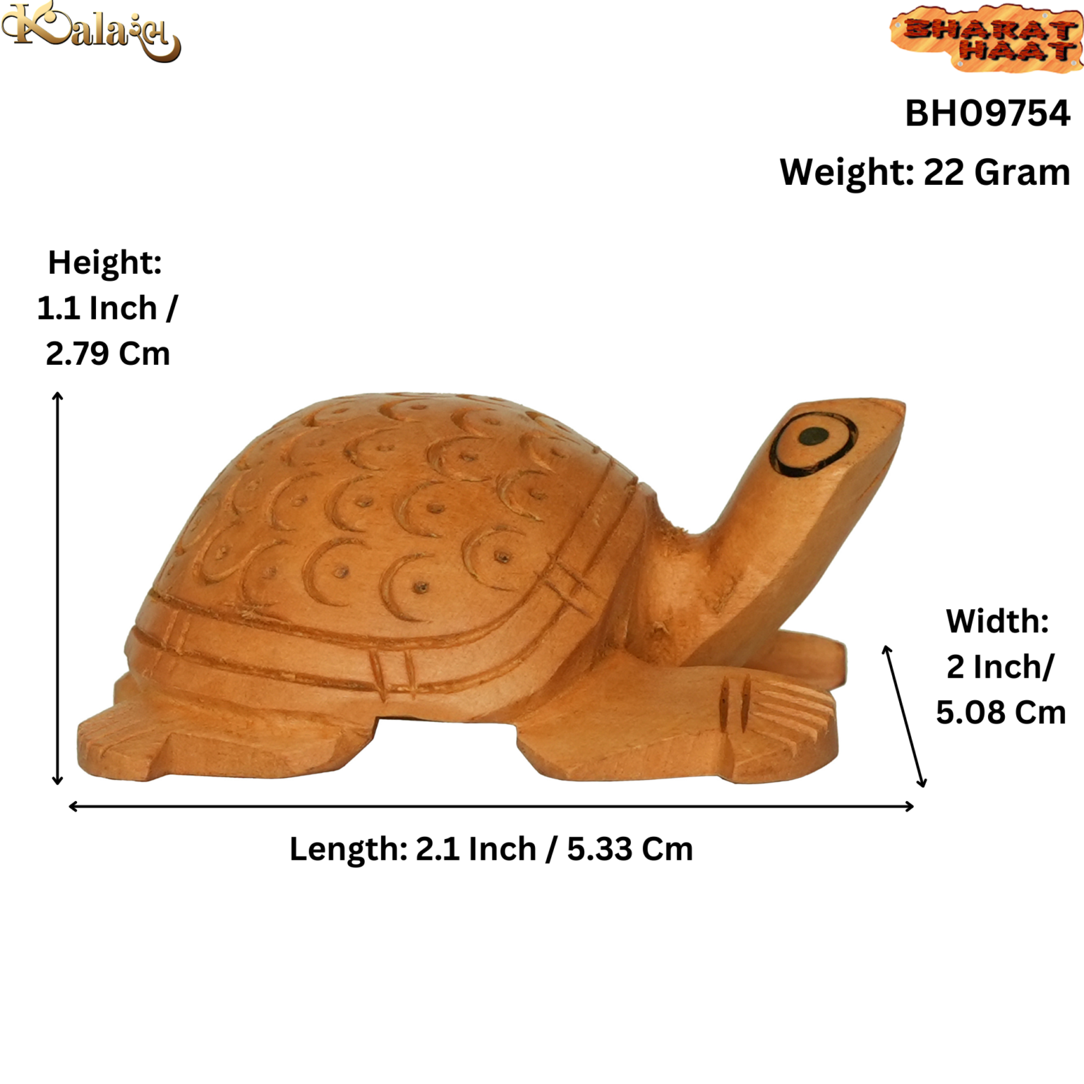 Buy Wooden Tortoise Handicraft 1.1 Inch Online In India- Kalarambh By ...